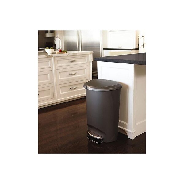 13 Gal. Indoor Step Trash Can, Grey Plastic | SME, Inc. USA